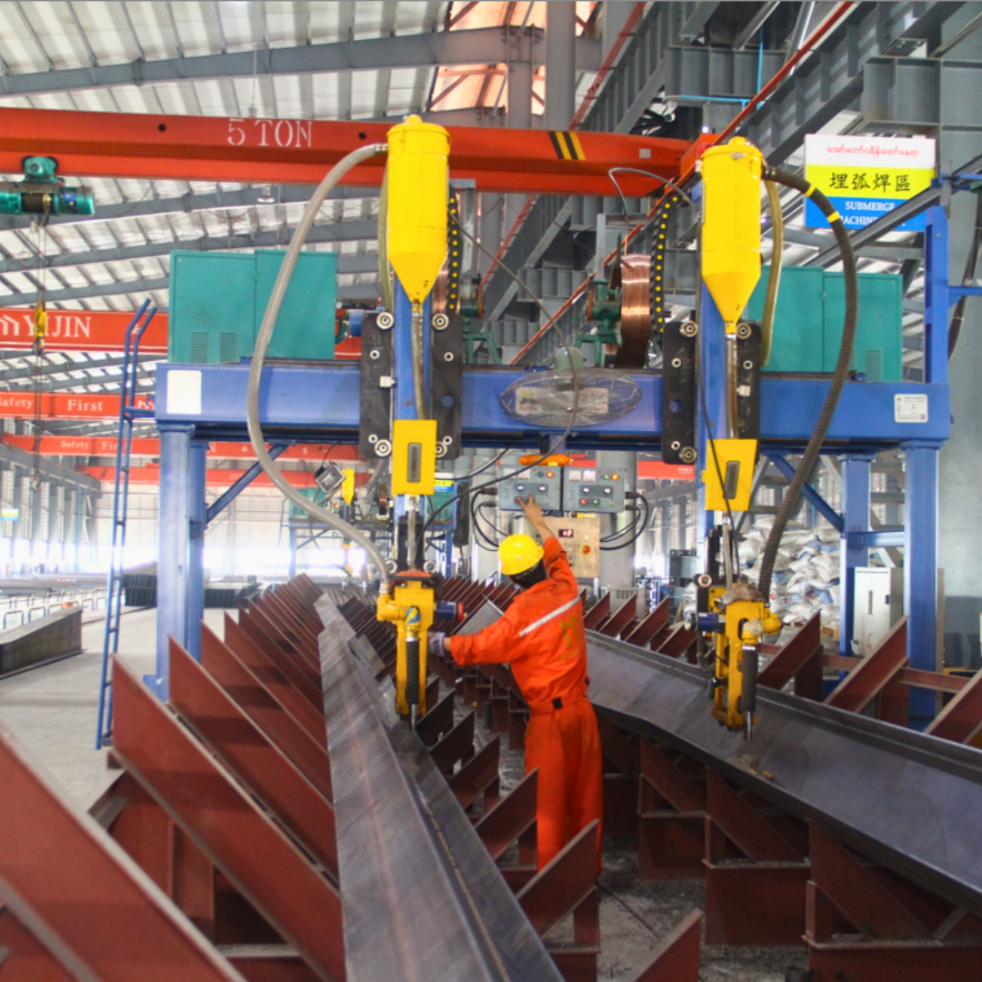 Steel Structure Fabrication in Myanmar | Myanmar Yi Jin
